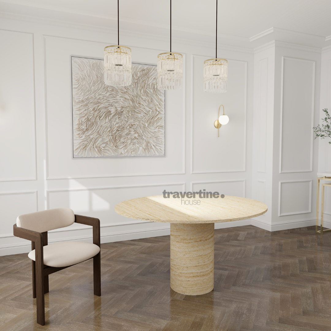 Logos Travertine Dining Table – Travertine House